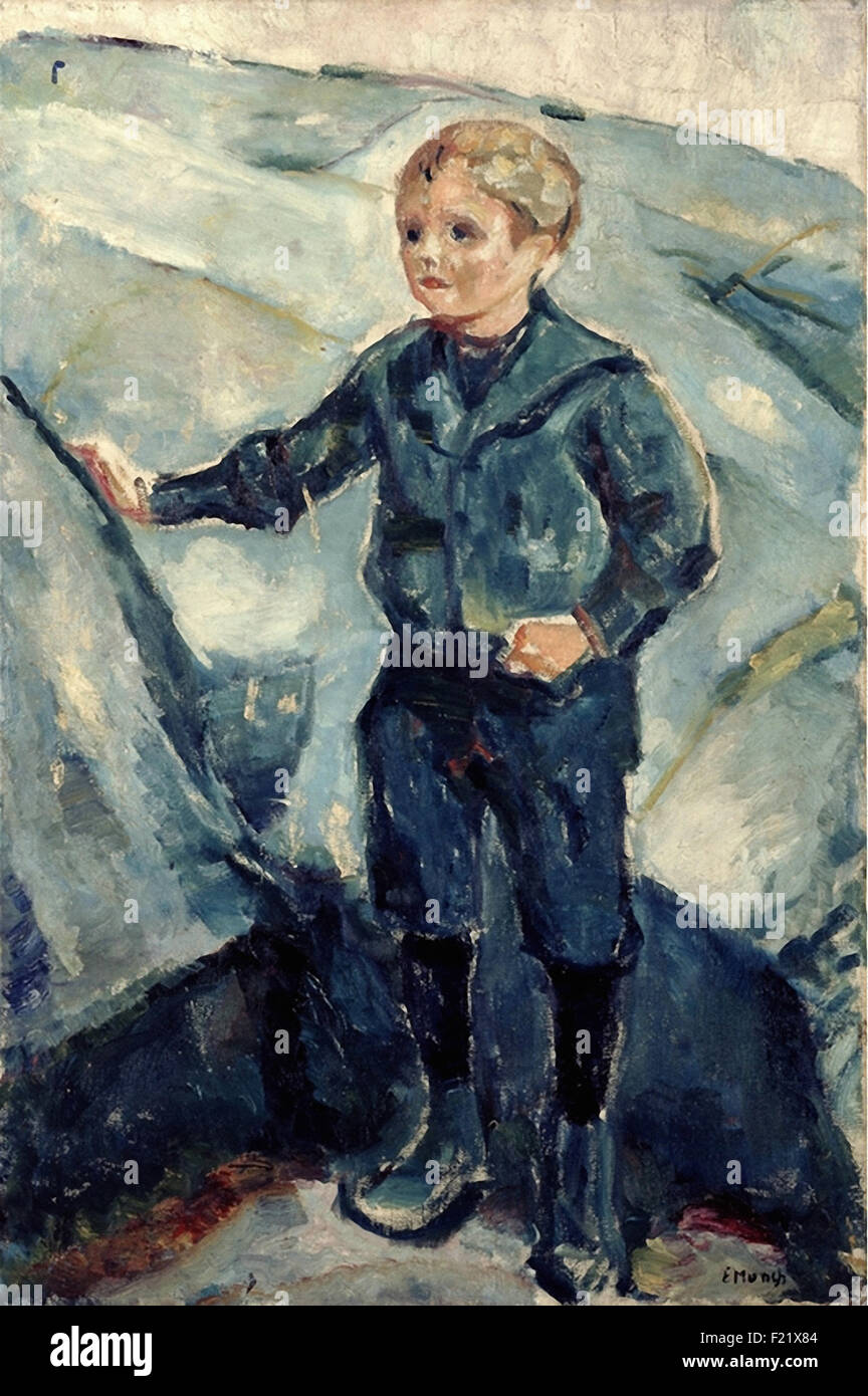 Edvard Munch - Boy in Blue Stock Photo - Alamy
