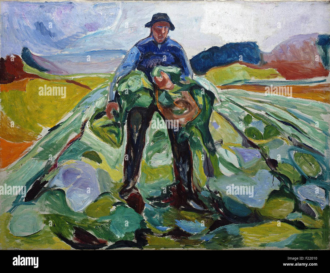 Edvard Munch - Man in the Cabbage Field Stock Photo - Alamy