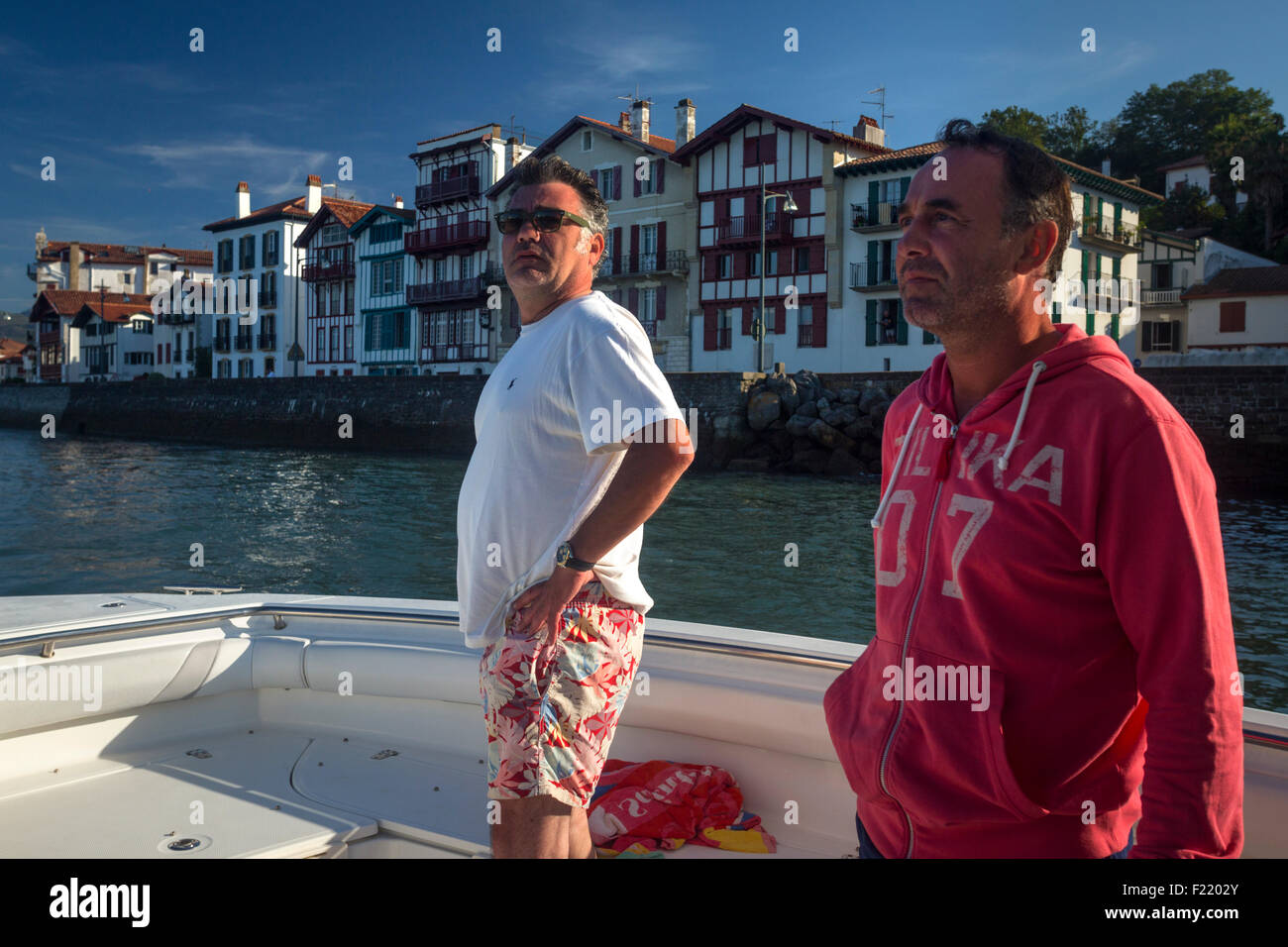 Fishing party between friends in the Basque country (France). Ciboure ...