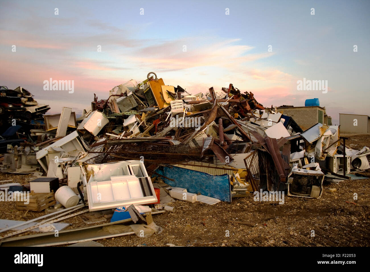 Garbage dump, cloudy sky on the background Stock Photo - Alamy