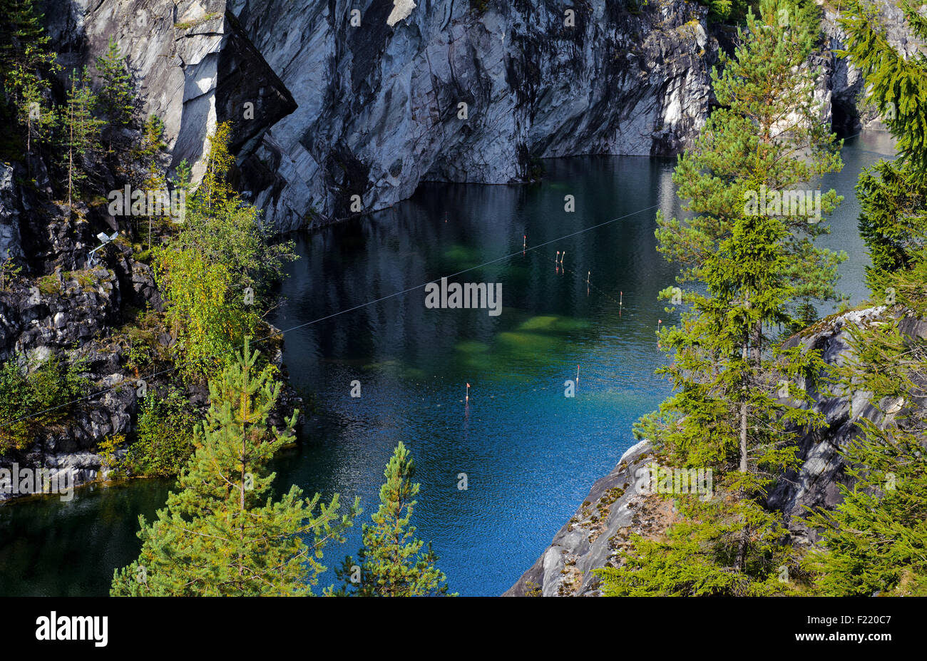 Famous beautiful marble quarry Ruskeala Stock Photo - Alamy