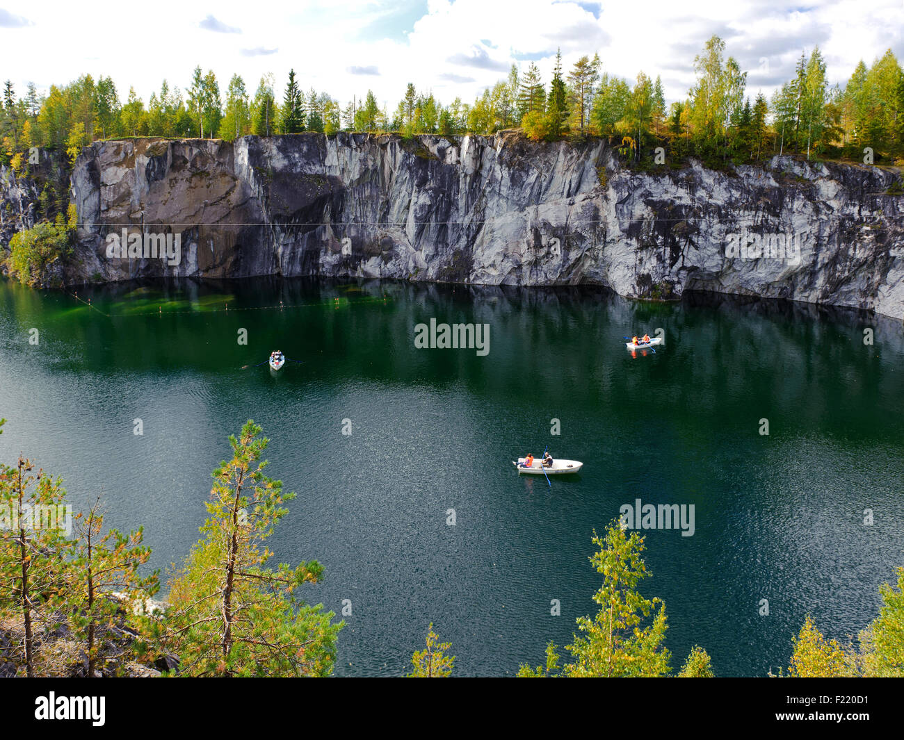 Famous beautiful marble quarry Ruskeala Stock Photo - Alamy
