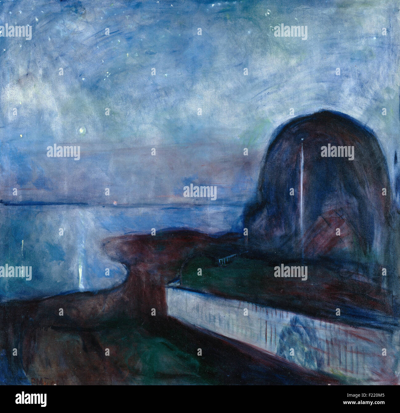 Edvard Munch - Starry Night Stock Photo - Alamy