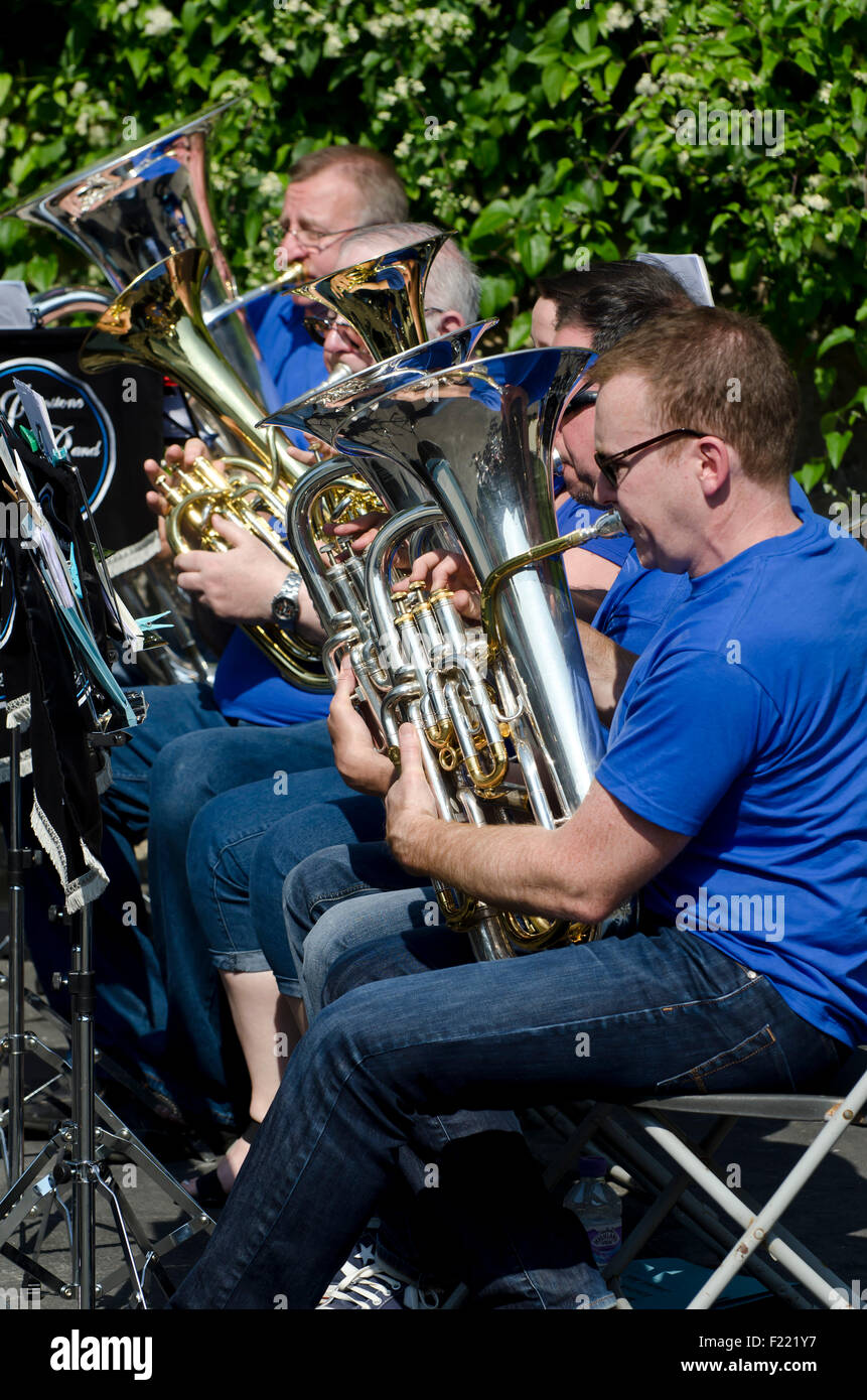 Euphonium players with Johnstone Brass Band playing at the Water of ...