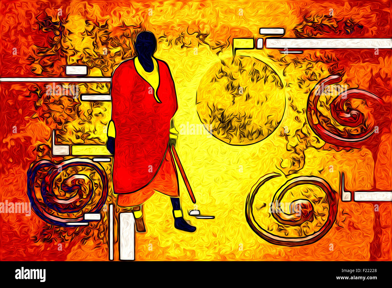 African ethnic retro vintage Stock Photo - Alamy