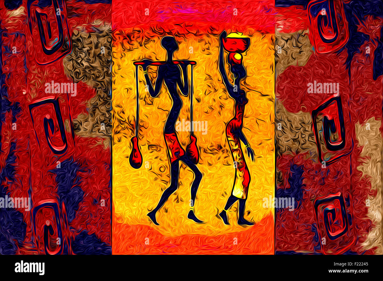 African ethnic retro vintage Stock Photo - Alamy