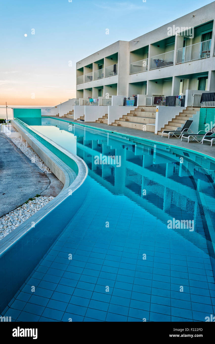Outdoor swimming pool dusk hi-res stock photography and images - Alamy
