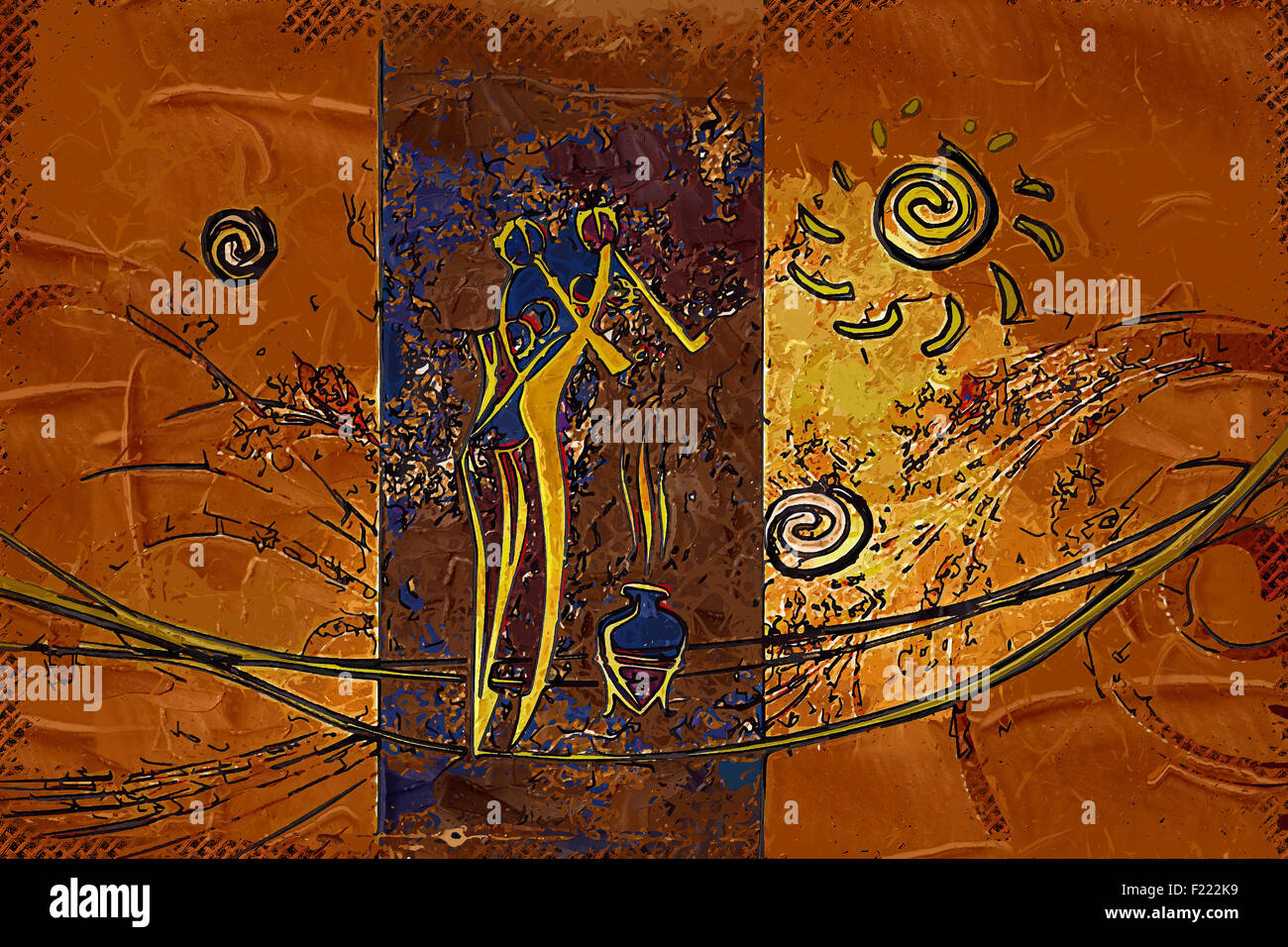 African ethnic retro vintage Stock Photo - Alamy