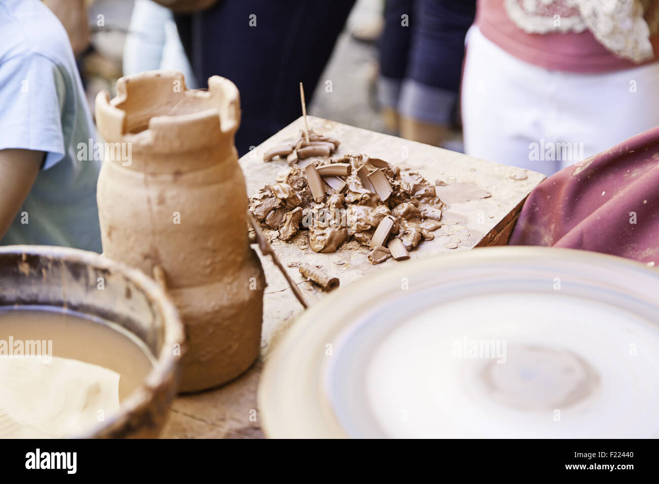 Traditional Potter, detail of manual work, arts and crafts Stock Photo ...