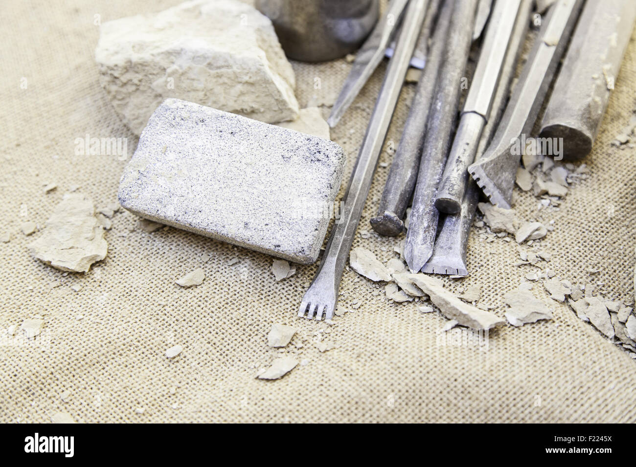 Tools for working stone, carving Stock Photo - Alamy