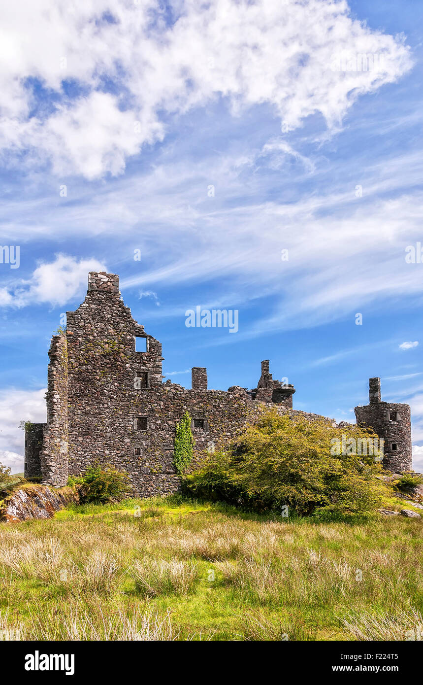 Kilchurn Castle, a ruined 15th century structure on the banks of Loch ...