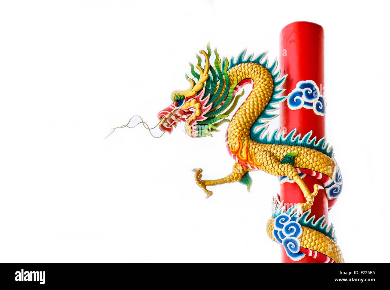 Dragon on pole Stock Photo - Alamy
