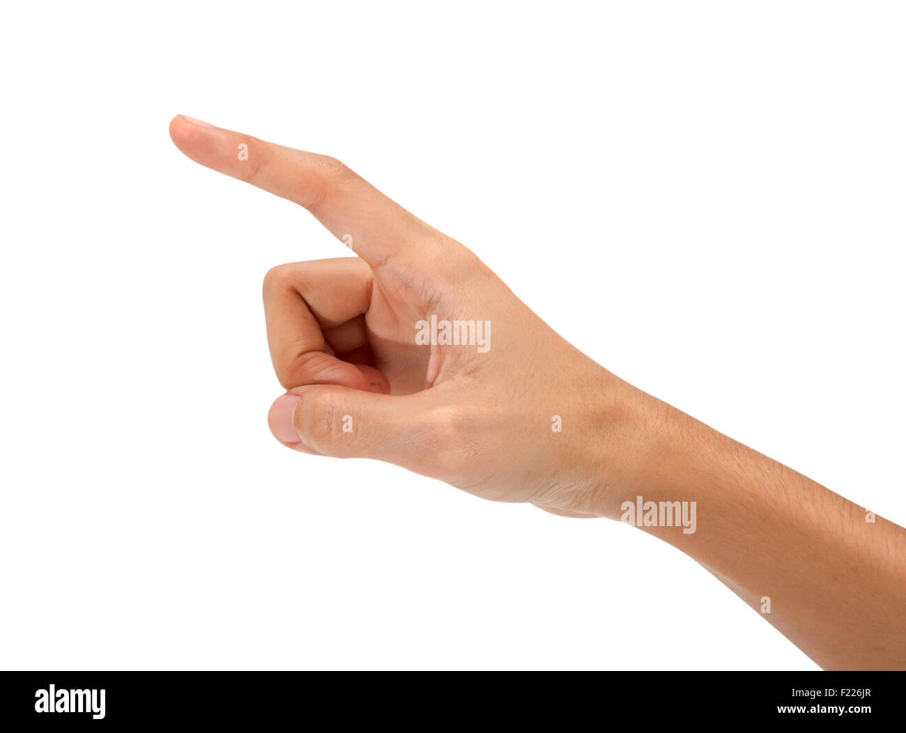 hand touching virtual screen Stock Photo - Alamy