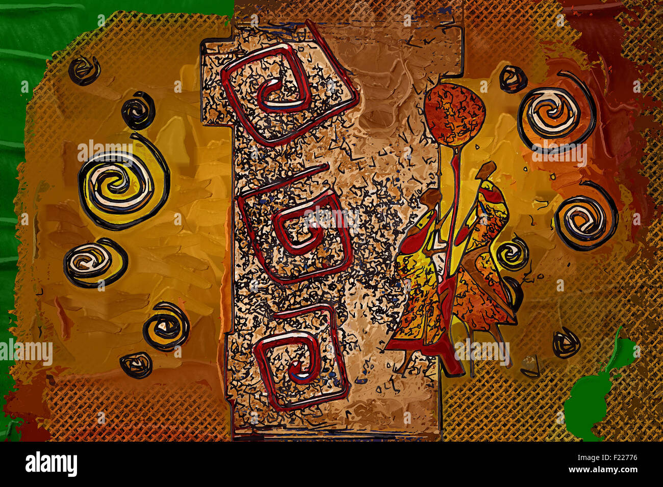 African ethnic retro vintage Stock Photo - Alamy