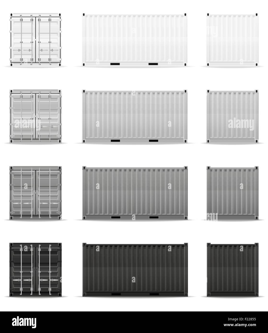 cargo container vector illustration isolated on white background Stock ...