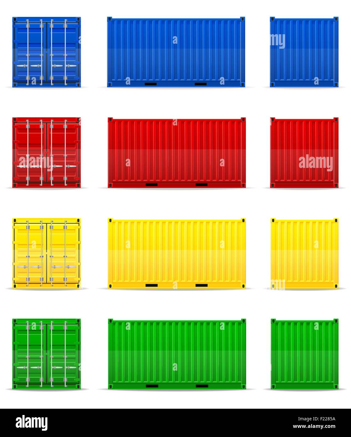 cargo container vector illustration isolated on white background Stock ...