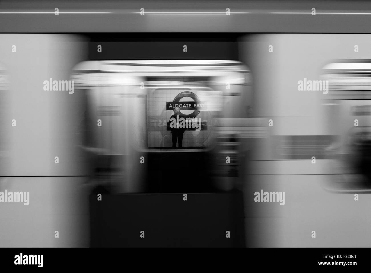 A Train Arrives At An Underground Station, The London Underground ...