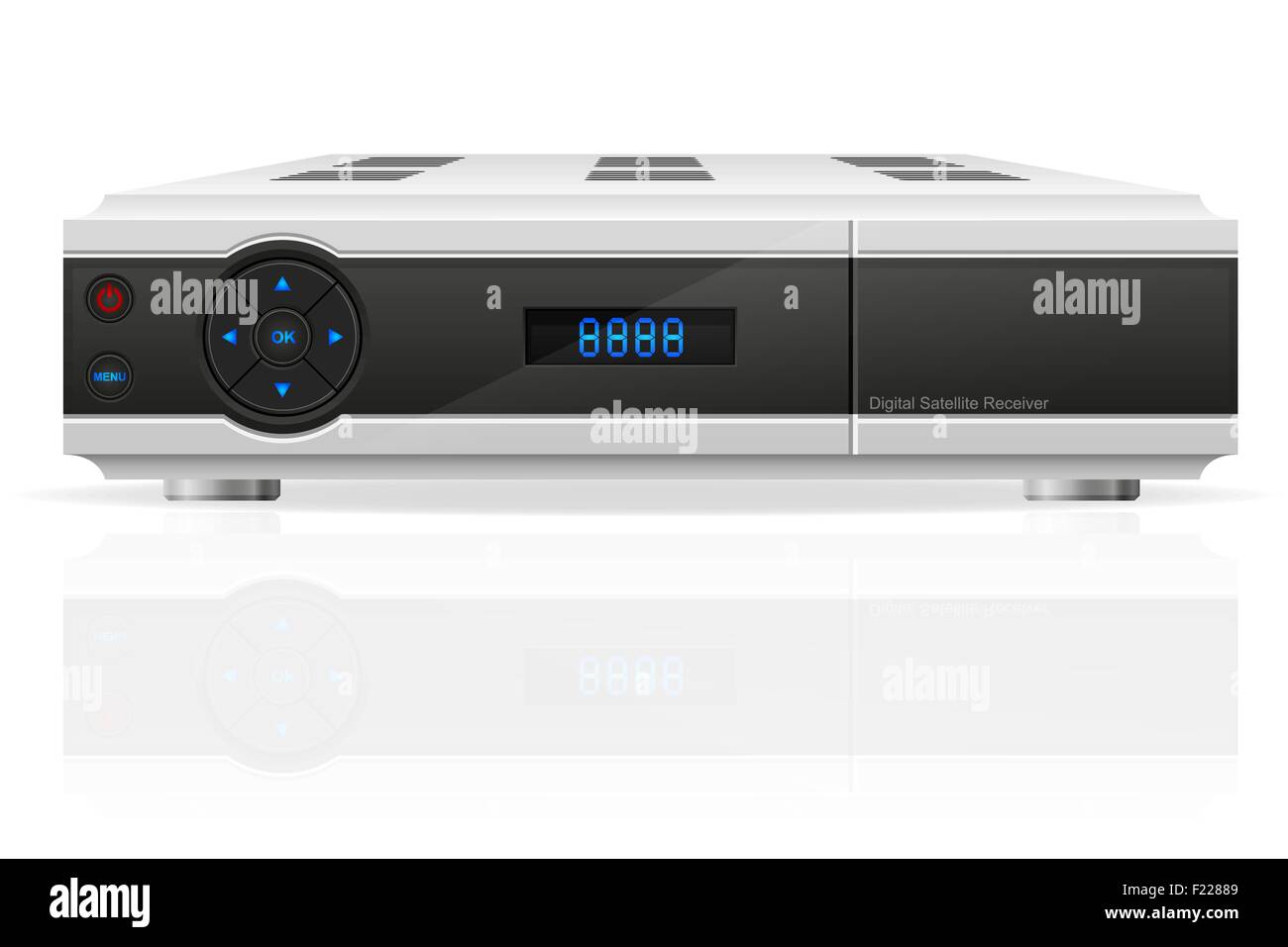 digital satellite receiver vector illustration isolated on white ...