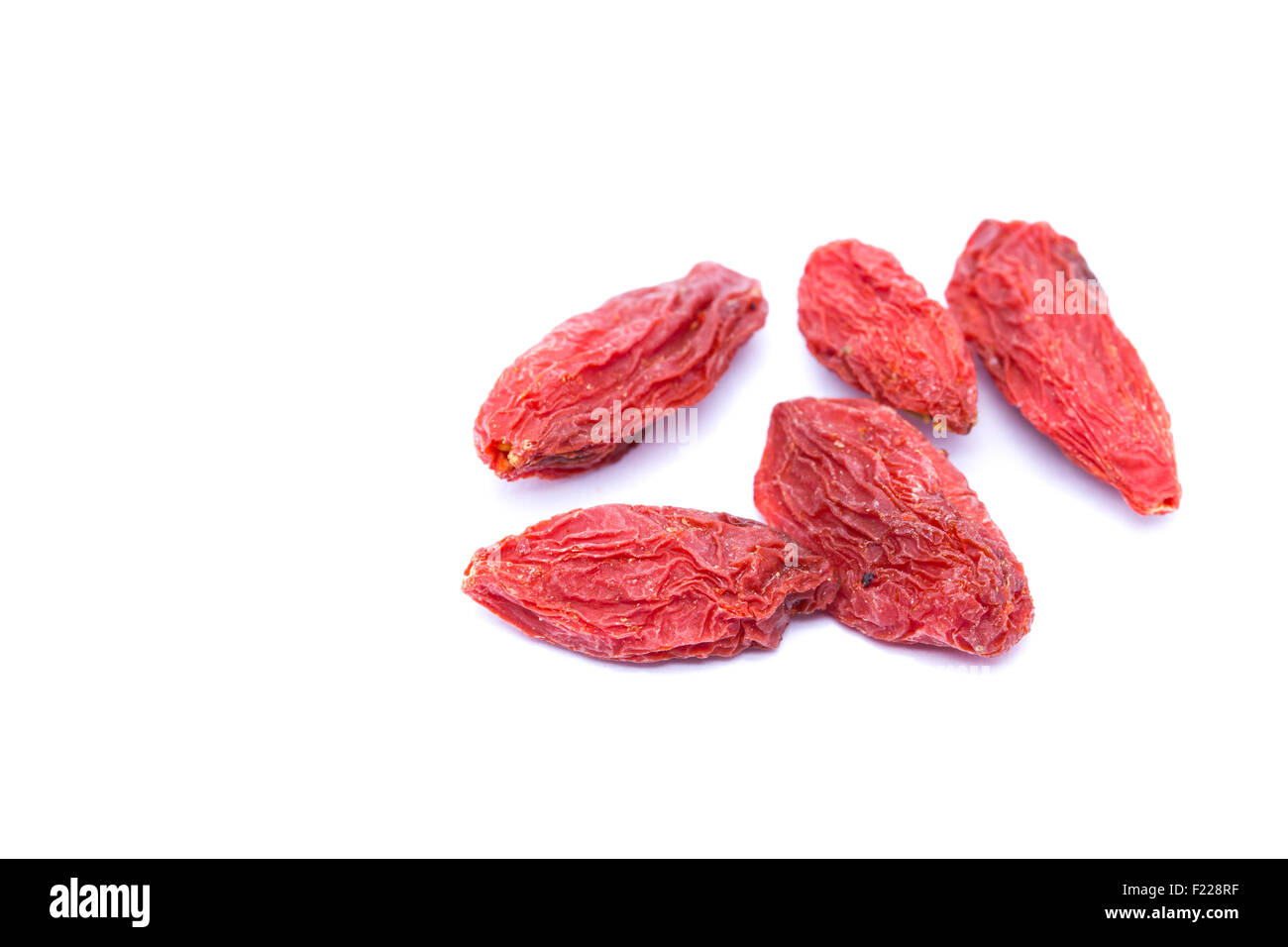 Dried goji berries background Cut Out Stock Images & Pictures - Alamy