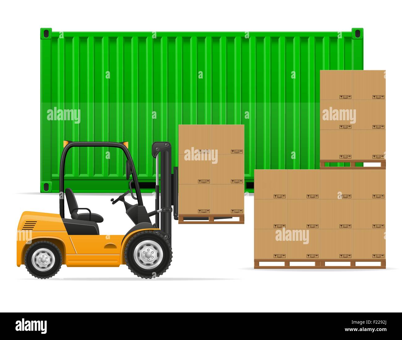 freight transportation concept vector illustration isolated on white ...
