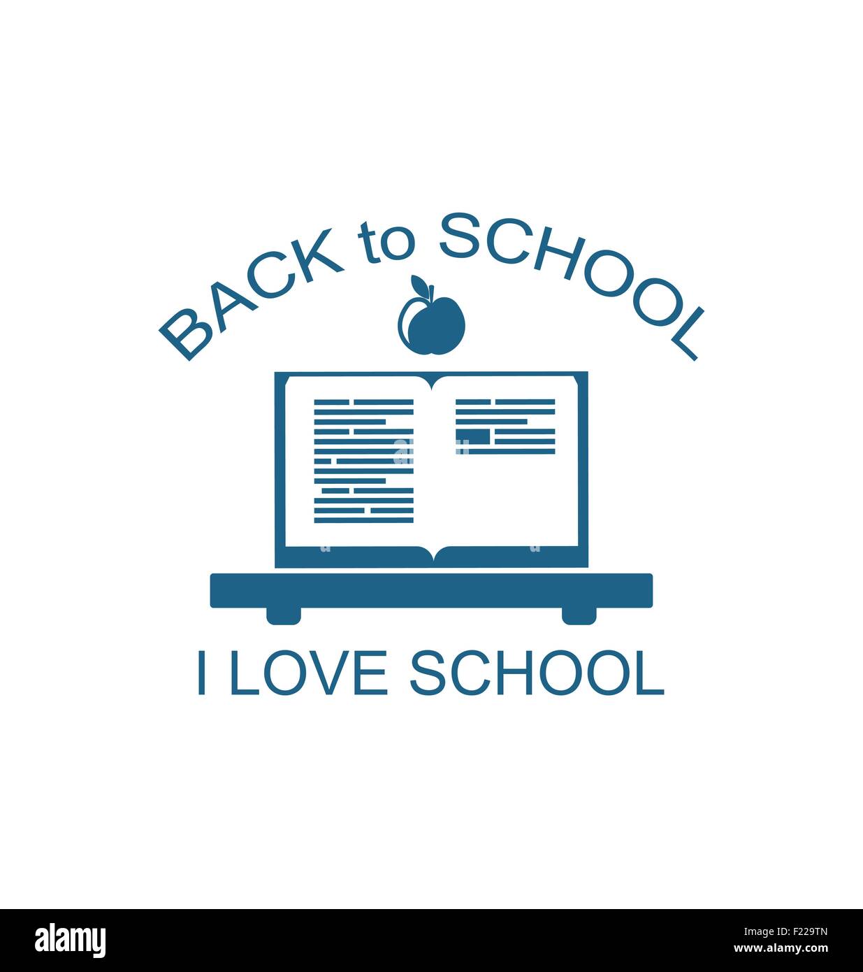 Back to School Logo Flat Icon Stock Vector Image & Art - Alamy