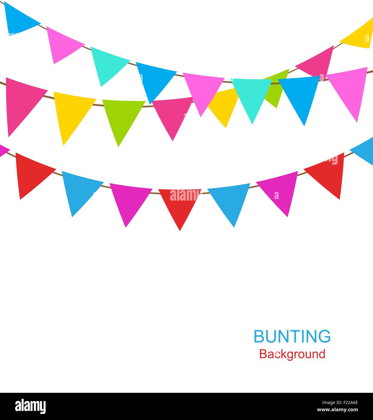 Set Colorful Buntings Flags Garlands for Holiday Stock Vector Image ...