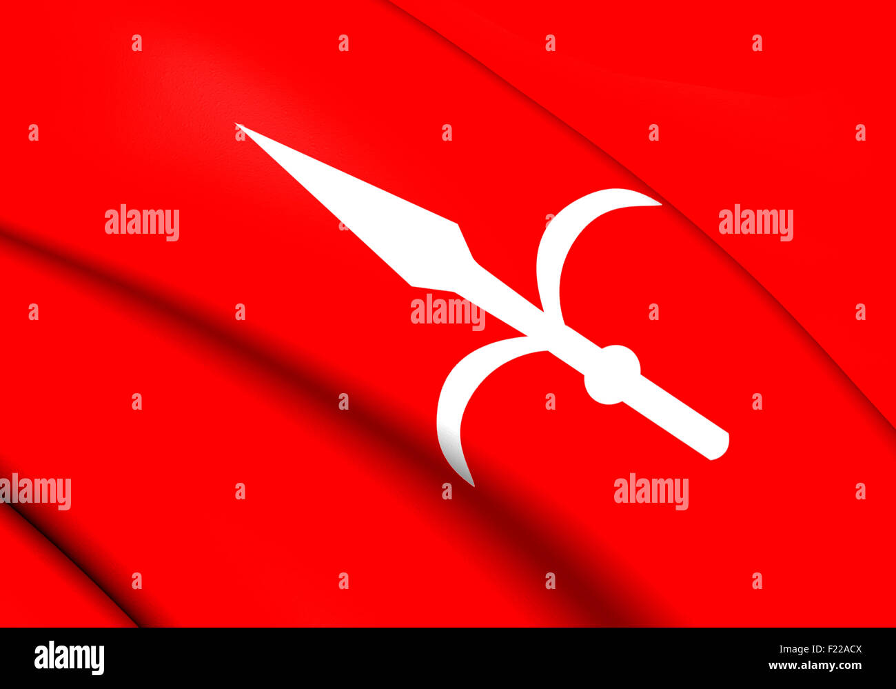 3D Flag of the Trieste, Italy. Close Up Stock Photo - Alamy