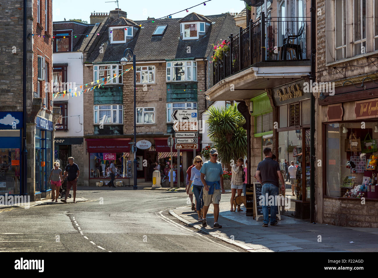 Swanage Town Centre Stock Photo - Alamy