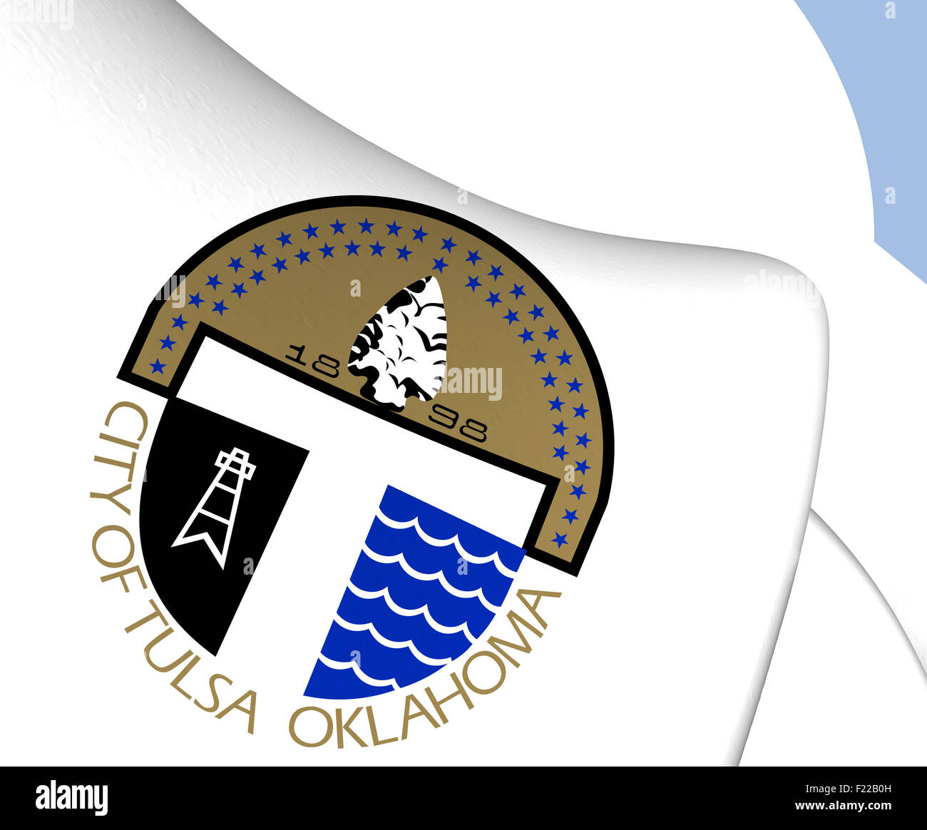 Flag of Tulsa, USA. Close Up Stock Photo - Alamy