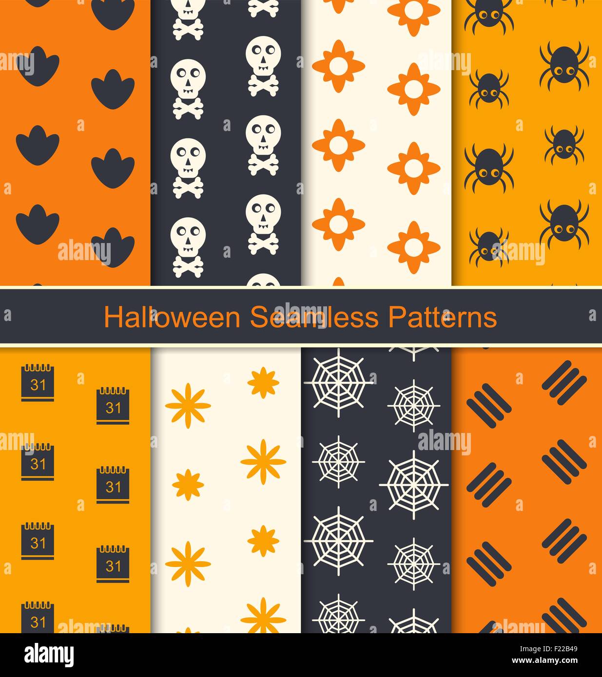 Seamless Textures for Happy Halloween Stock Vector Image & Art - Alamy