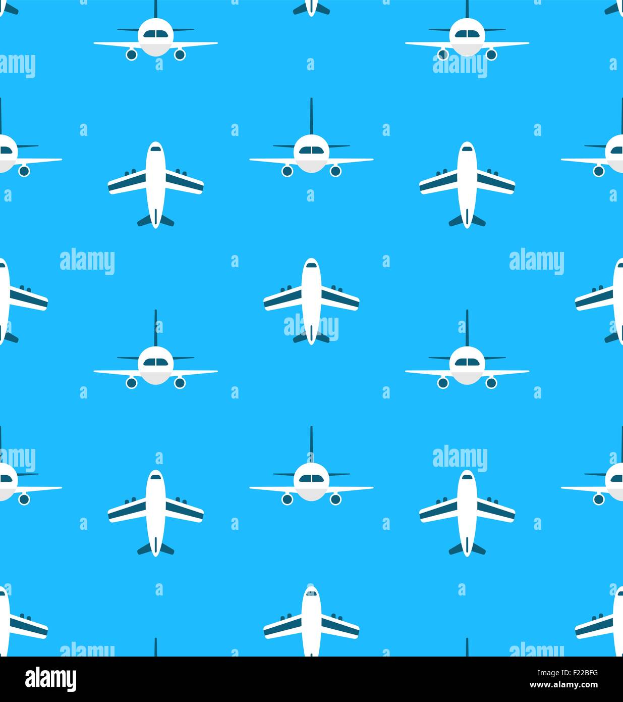 Seamless Pattern with Airplanes Stock Vector Image & Art - Alamy