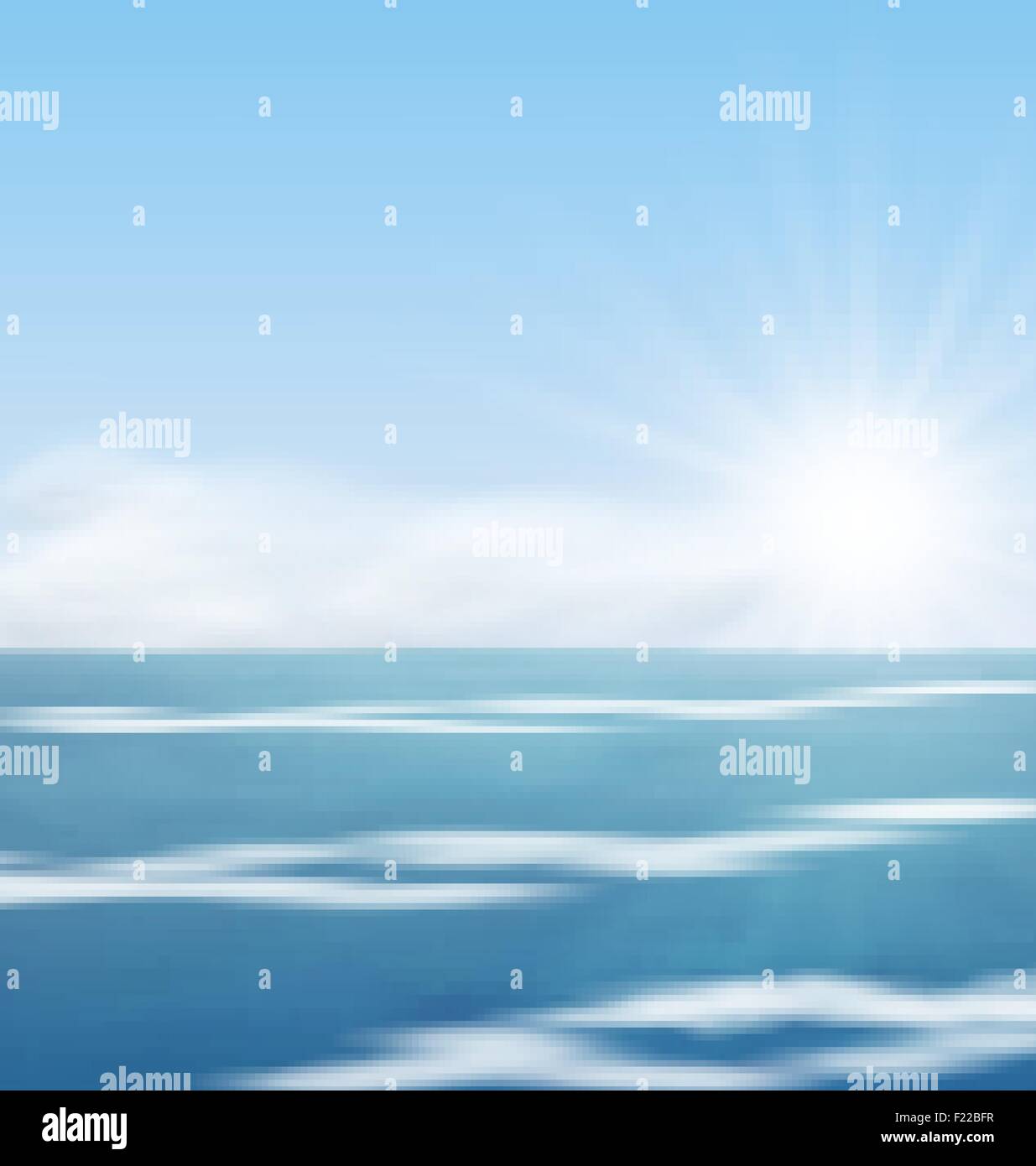 Sea Landscape Sunrise surf Ocean Stock Vector Image & Art - Alamy