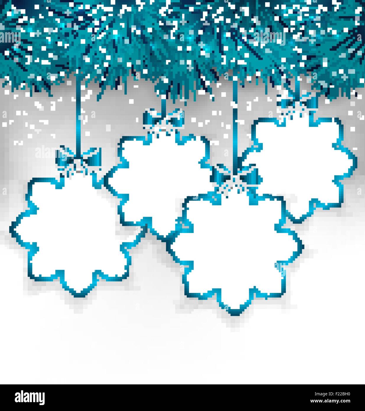 Set Christmas paper snowflakes with copy space for your text Stock ...