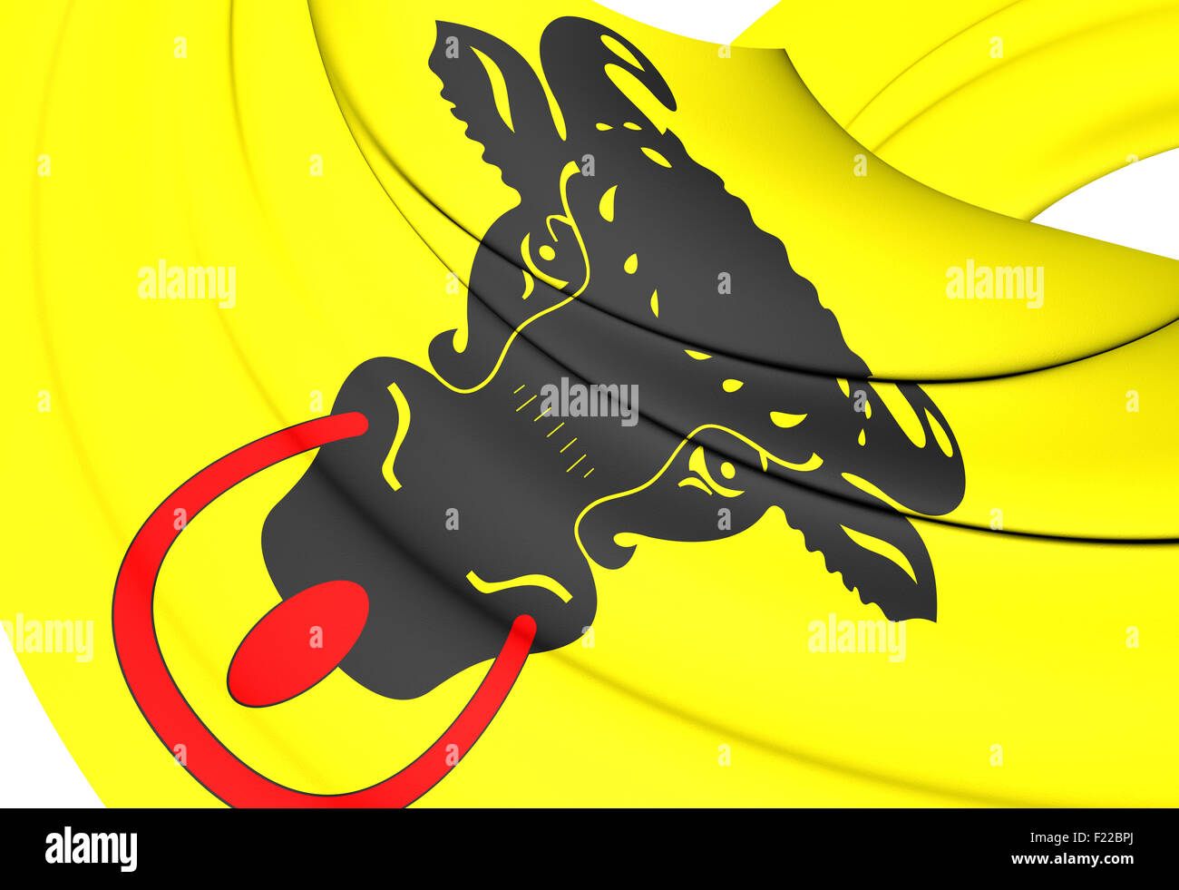 3D Flag of Uri, Switzerland. Close Up Stock Photo - Alamy