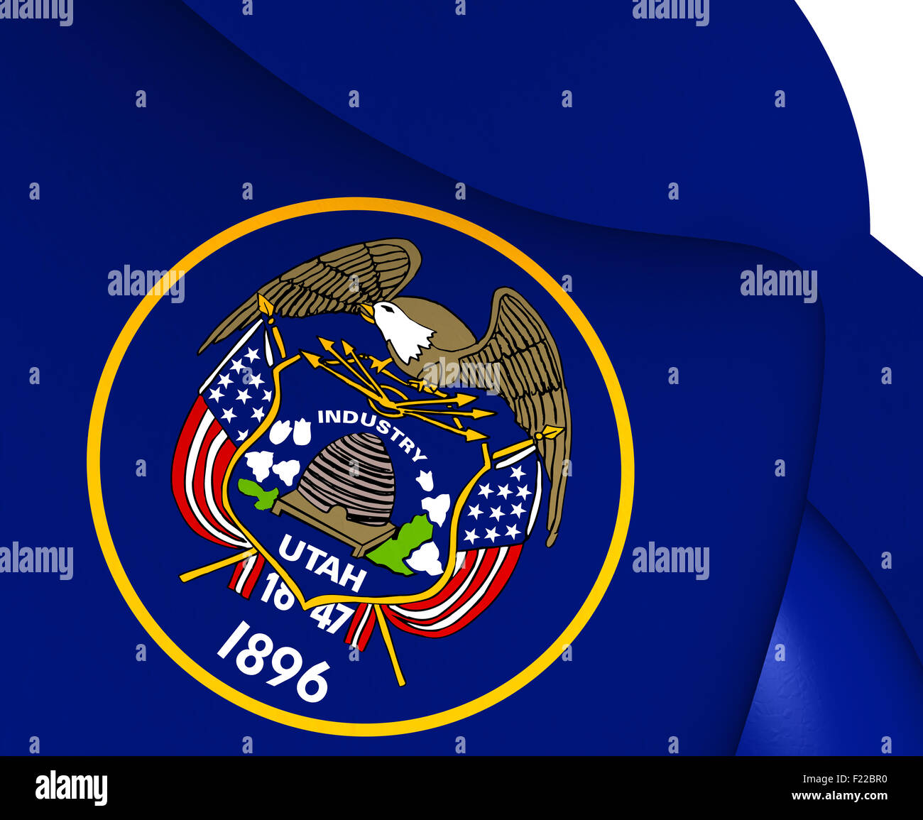 Utah state flag fluttering hi-res stock photography and images - Alamy