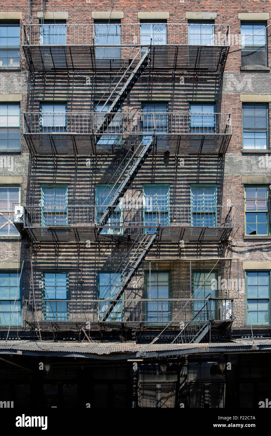 New York fire escapes Stock Photo - Alamy