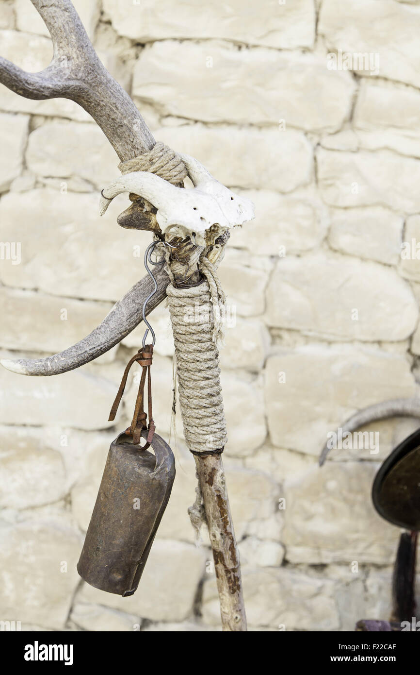 Skull, detail object bulería, superstition and magic Stock Photo - Alamy