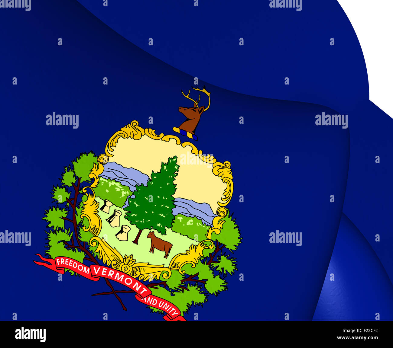 Flag of Vermont, USA. Close Up Stock Photo - Alamy