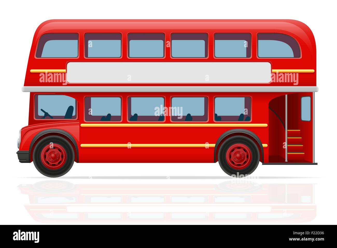 london red bus vector illustration isolated on white background Stock ...