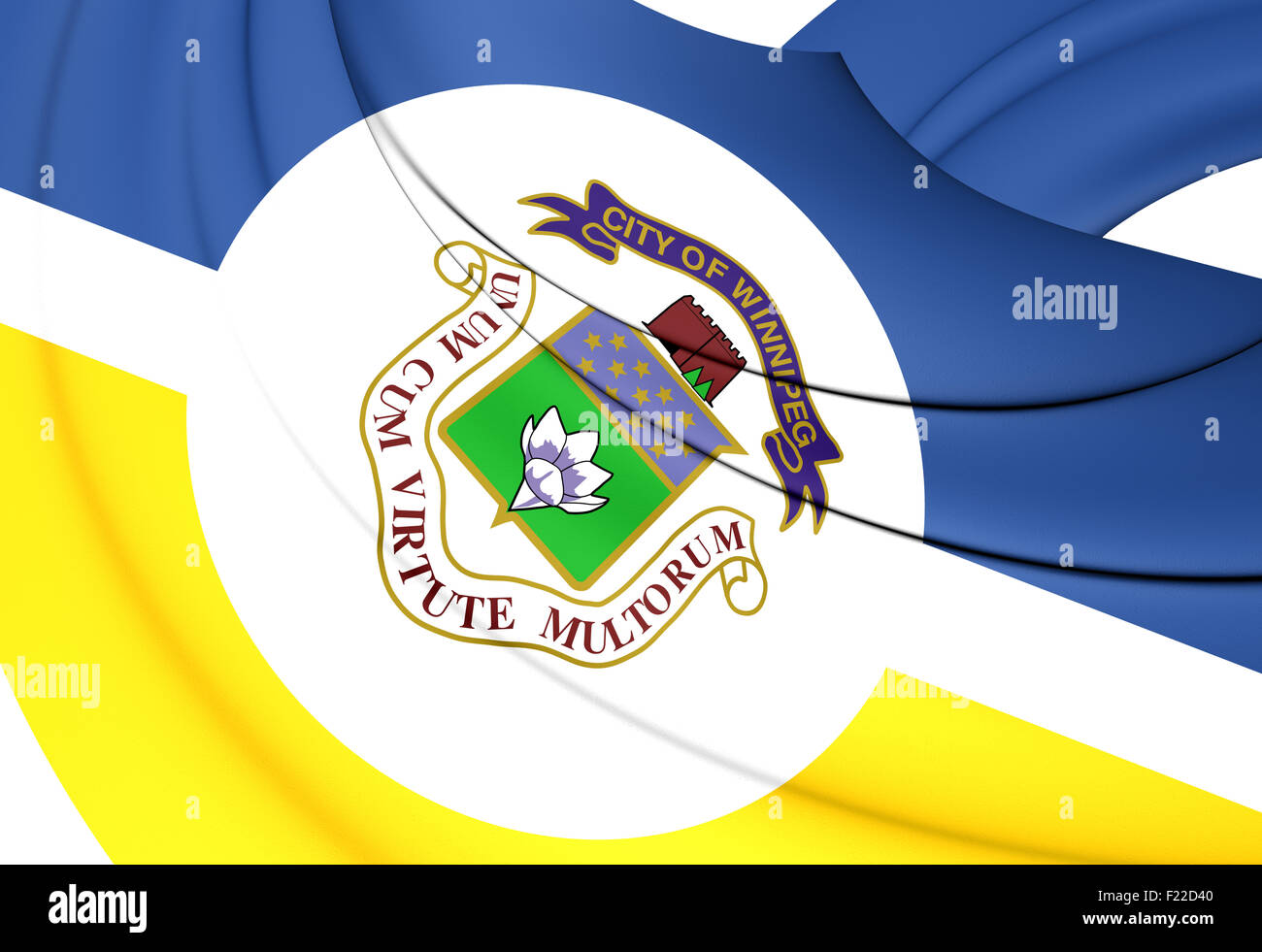 Flag of Winnipeg, Canada. Close Up Stock Photo - Alamy