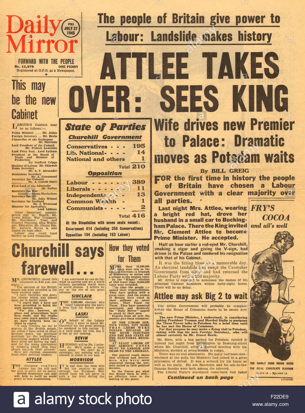 Labour Party 1945 Stock Photos & Labour Party 1945 Stock Images - Alamy