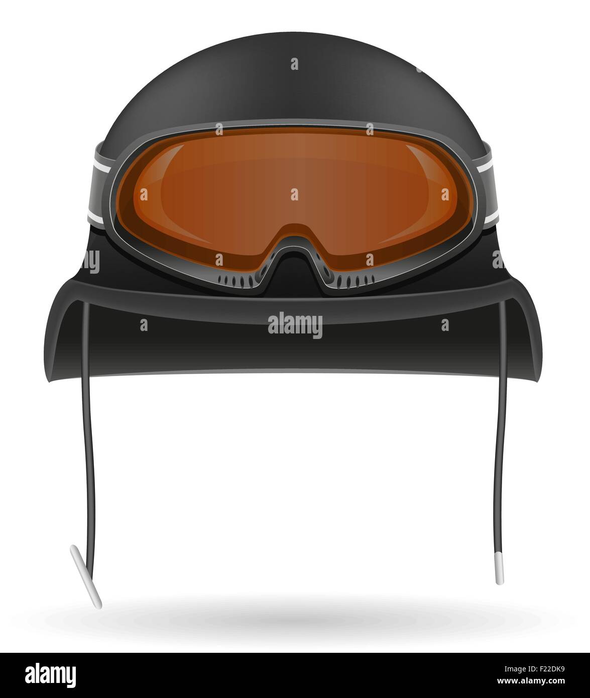 military helmet with tactical goggles illustration isolated on white ...