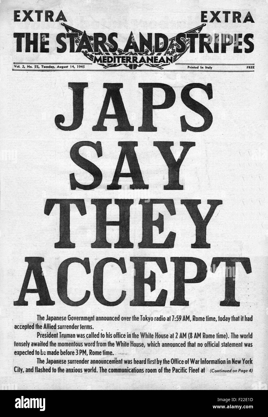 1945 Stars And Stripes Us Military Newspaper Front Page