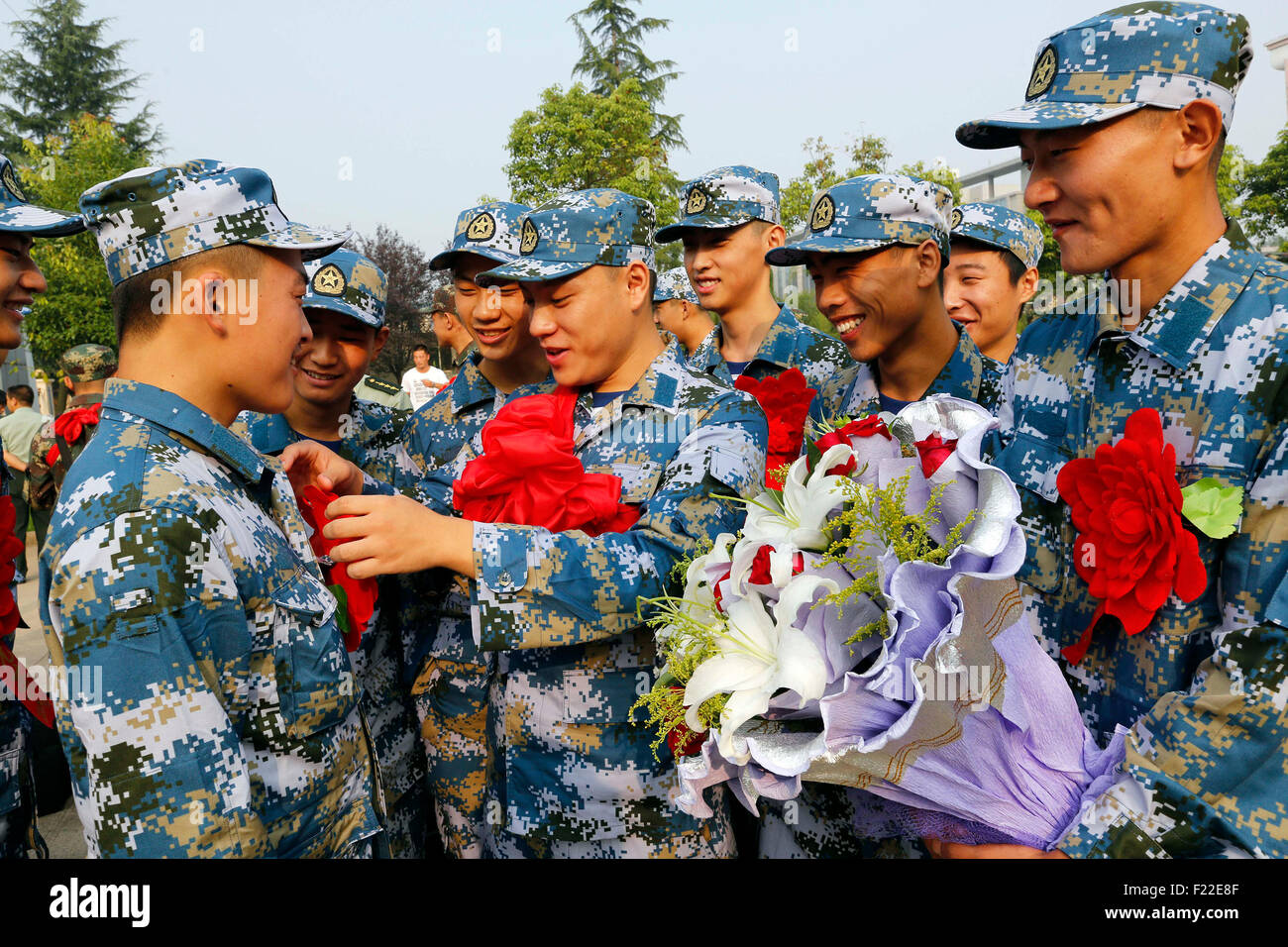 Lianyungang, China's Jiangsu Province. 10th Sep, 2015. New recruits ...