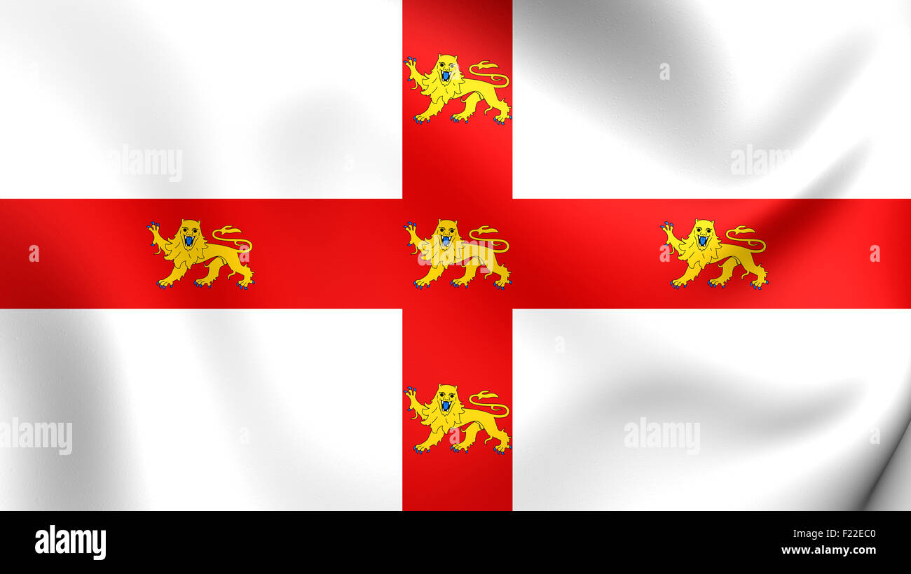 3D Flag of the York, England. Close Up Stock Photo - Alamy
