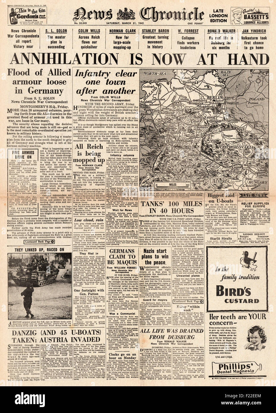 1945 germany surrender newspaper hi-res stock photography and images ...