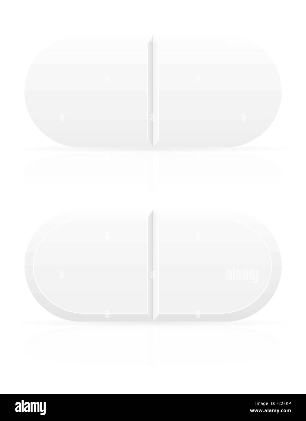 white medical pills for treatment vector illustration isolated on ...