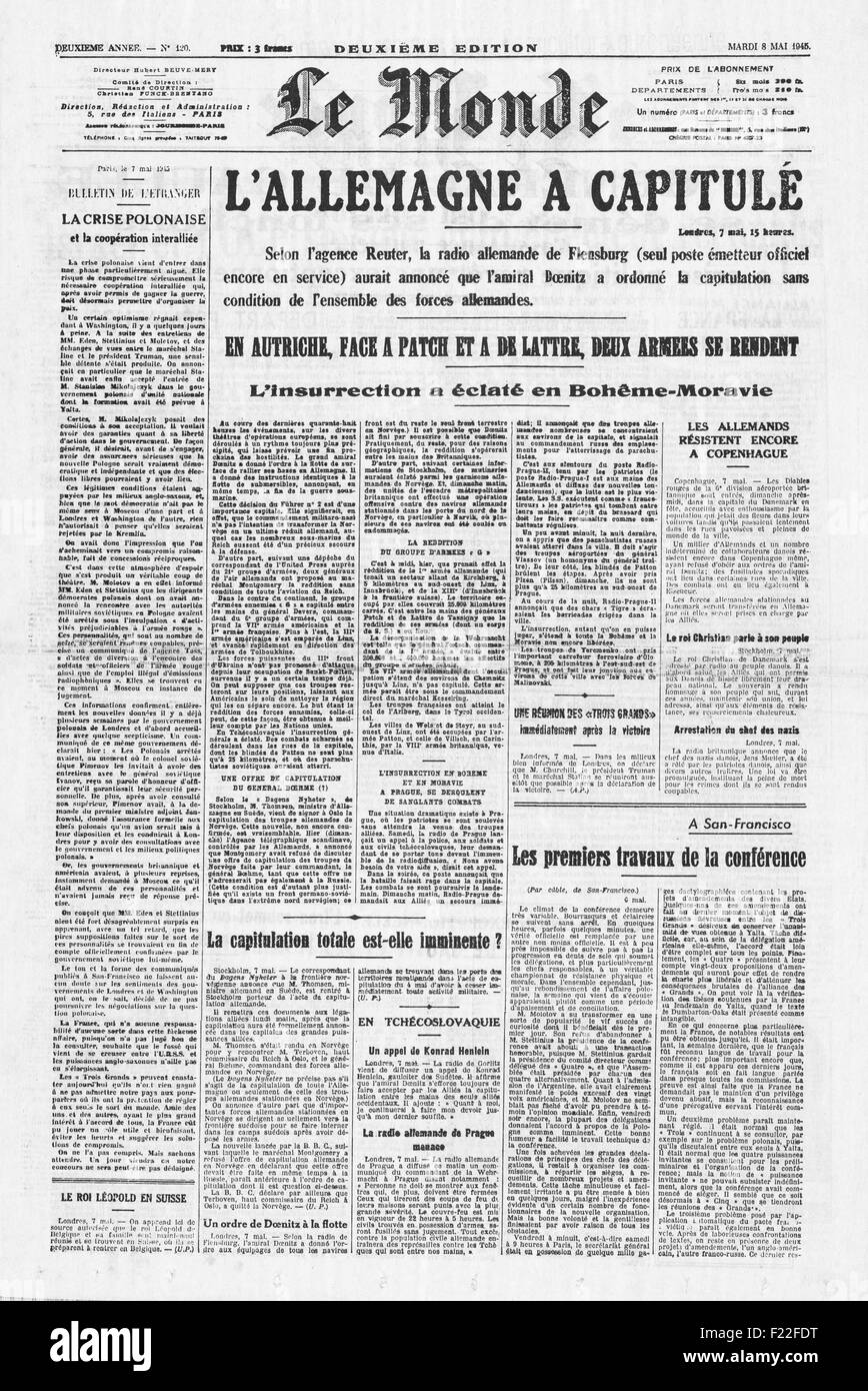 Le monde front page hi-res stock photography and images - Alamy