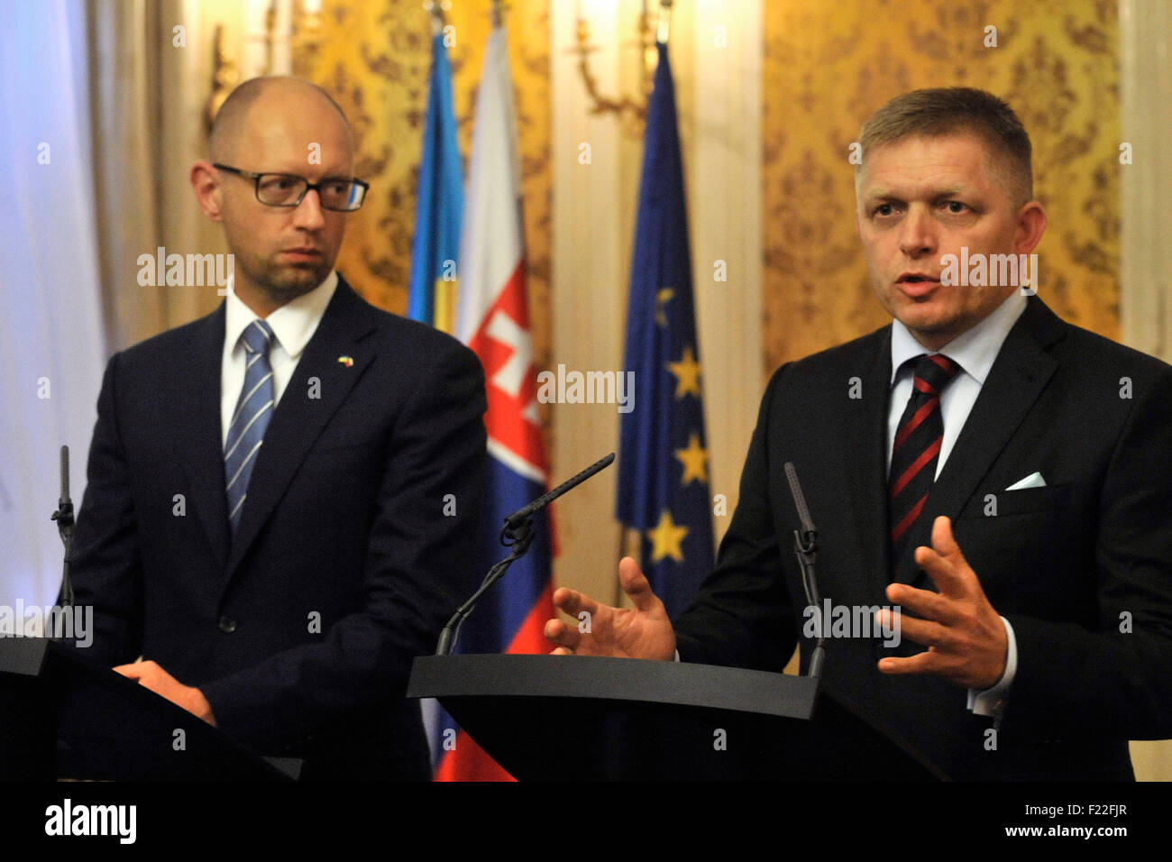 Bratislava, Slovakia. 10th Sep, 2015. Slovak Prime Minister Robert Fico ...