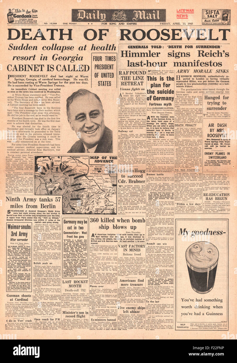 Death of fdr hi-res stock photography and images - Alamy